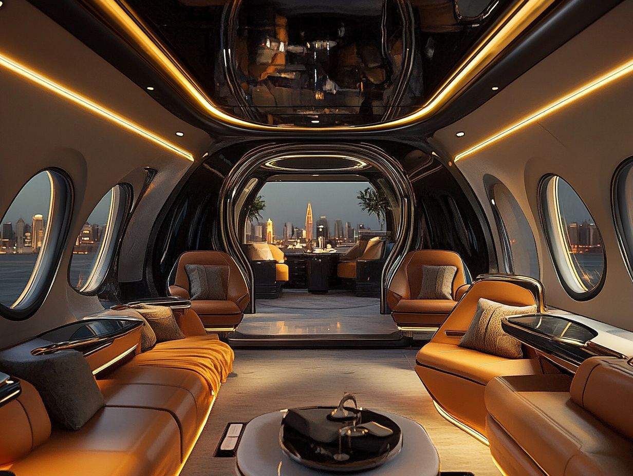 Typical Seating Configurations Found in Private Jet Interiors