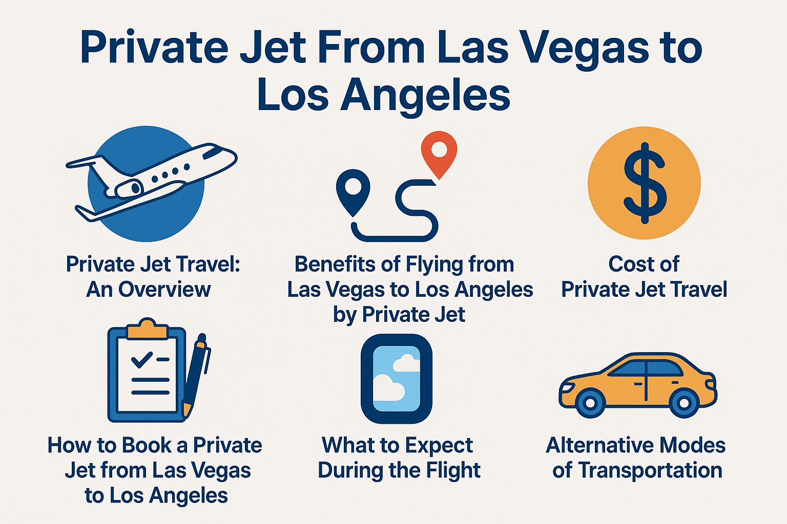 Las Vegas to LA Private Jet Trips for Quick Returns